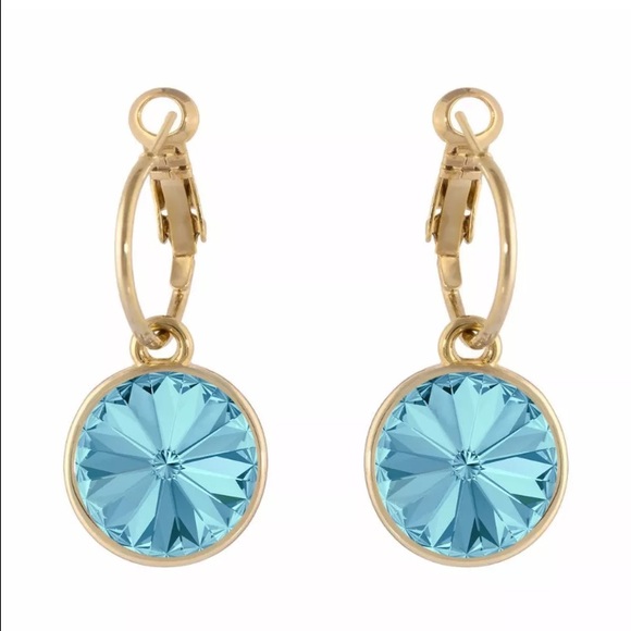 Borun Crystal | Jewelry | Sale Blue Stone Dangle Earrings And Matching Bracelet Set New | Poshmark